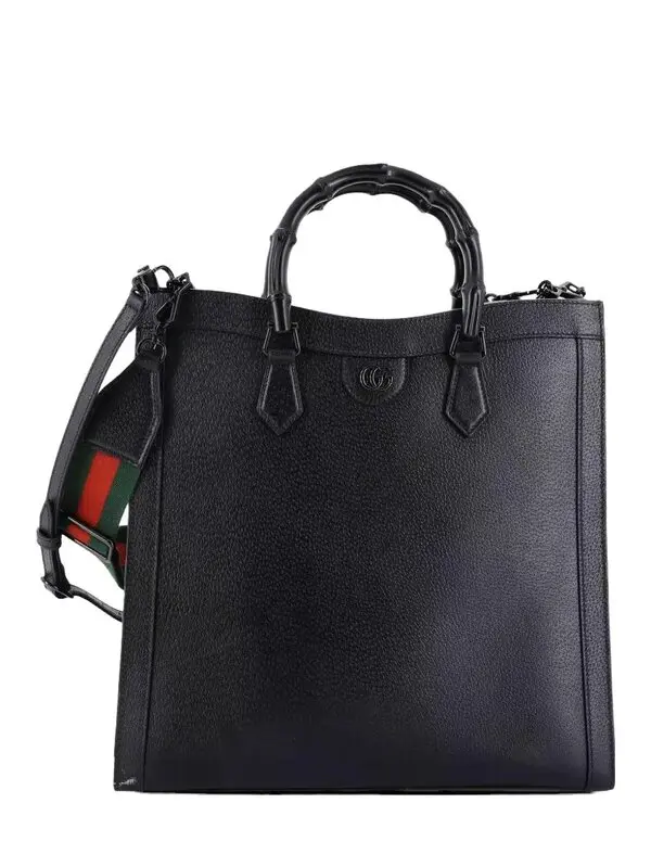 Gucci Diana Nm Bamboo Handle Large Tote Bag - Black