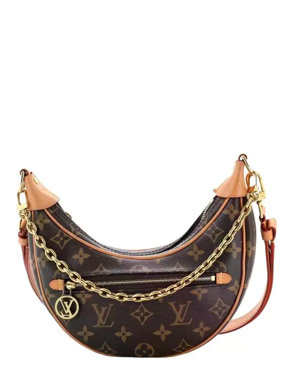 LOUIS VUITTON Loop Handbag Monogram Canvas Hobo Bag - Brown