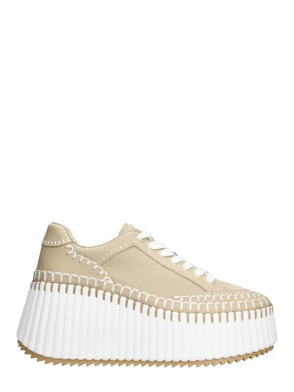 Chloé Nama Runner Platform Sneakers - Beige
