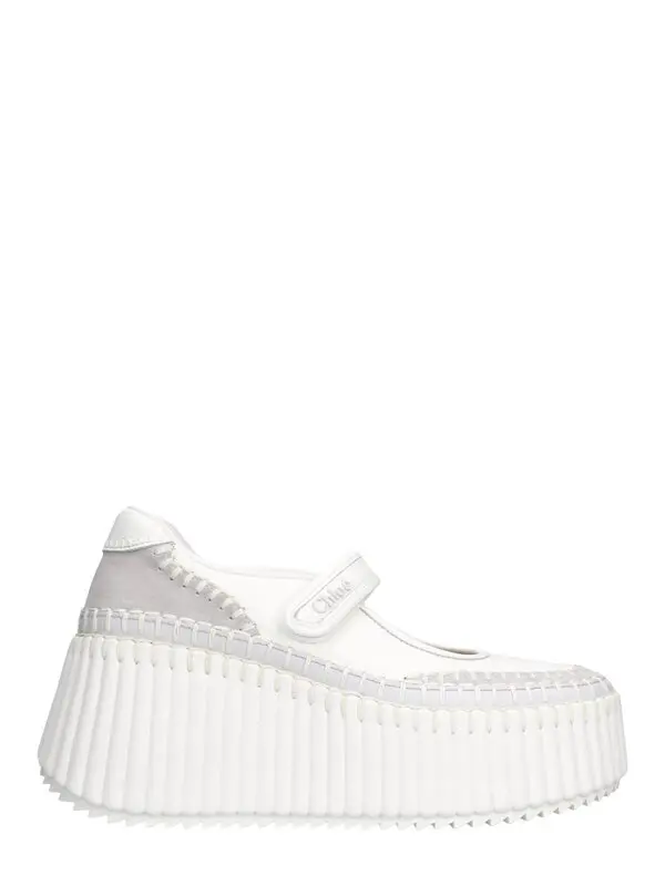 Chloé Nama Platform Ballerina Flats - White