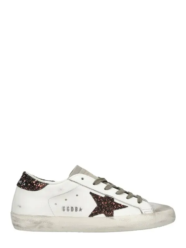 GOLDEN GOOSE Leather Super Star Sneakers - Beige