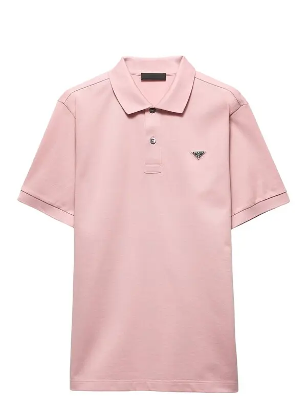 Prada Cotton Piqué Polo Shirt - Pink