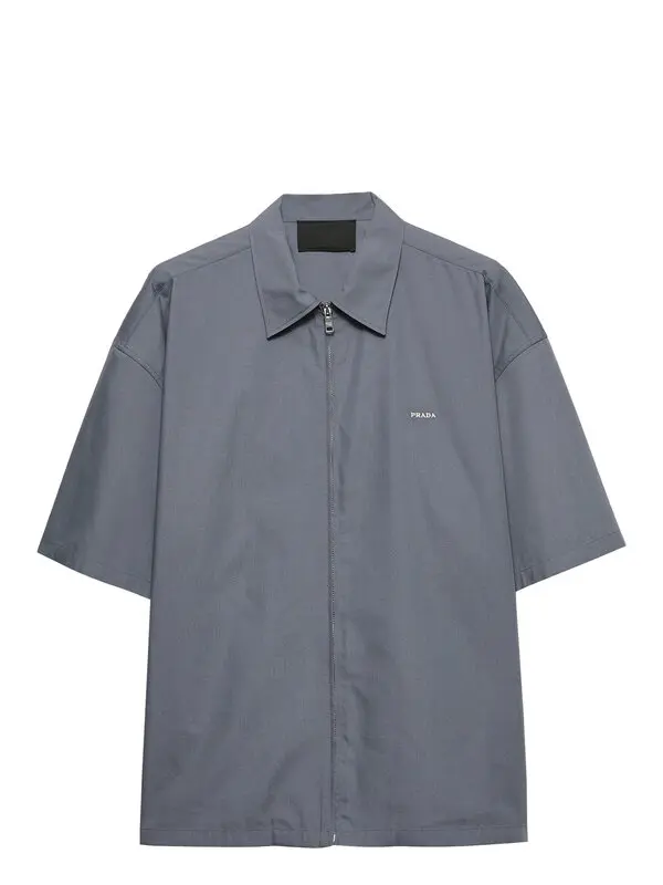 Prada Technical-cotton-blend Shirt - Grey