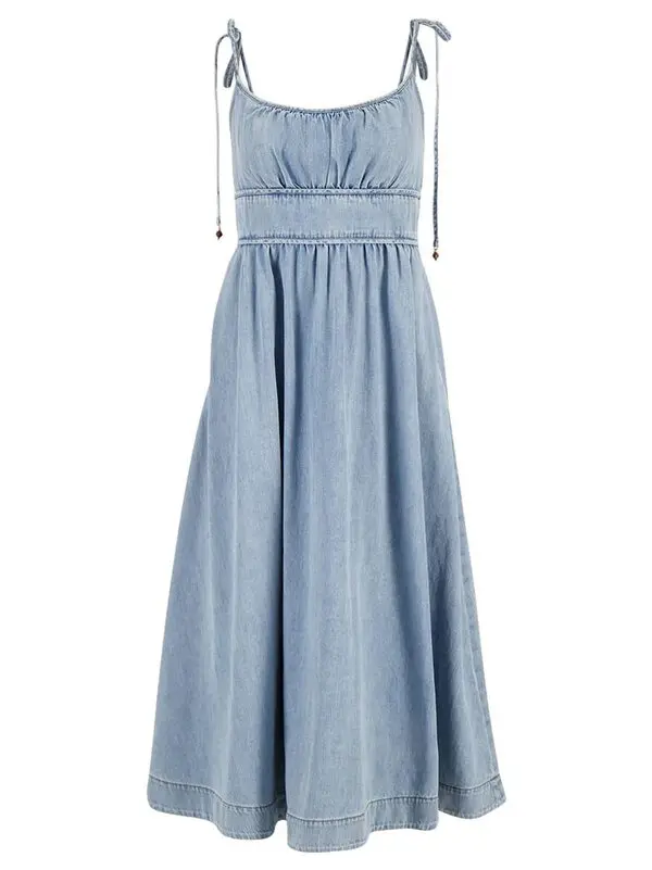 Zimmermann Wanderlust Denim Picnic Dress - Blue