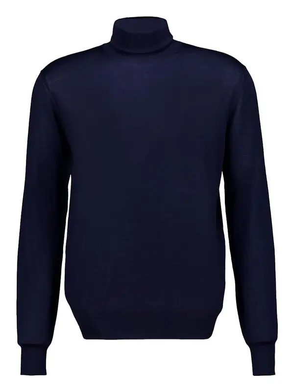 Saint Laurent Long-sleeve Wool-cashmere Turtleneck - Blue