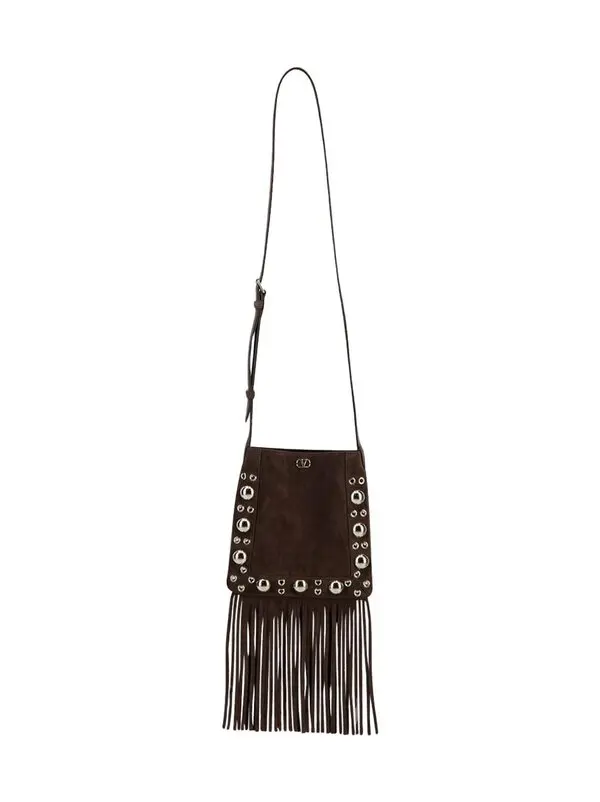 Valentino Garavani Nellcôte Suede Crossbody Bag - Brown