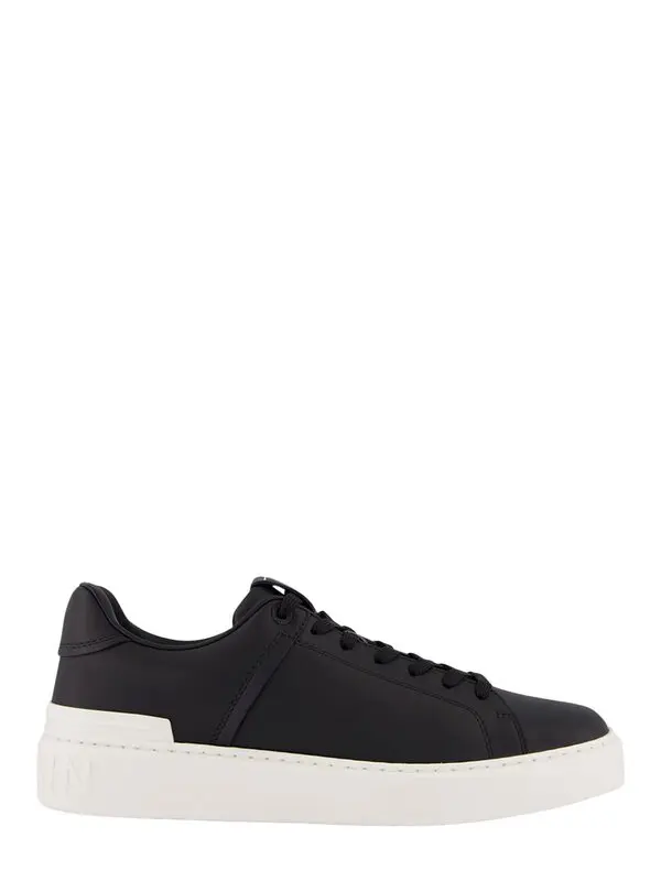 Balmain B-court Leather Sneakers - Black