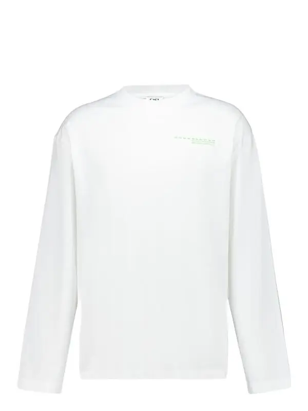Casablanca White Glitch Orchid Long-sleeve T-shirt - Multicolour