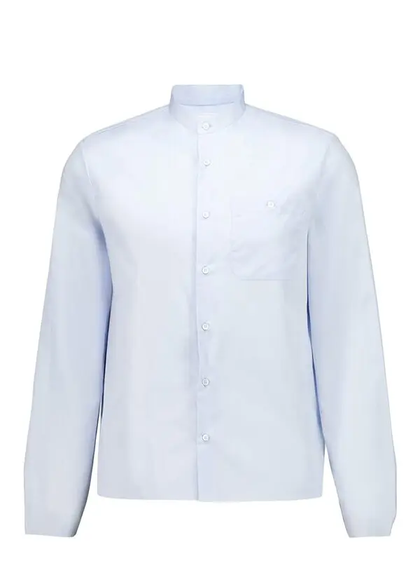 Prada Astro Cotton Mandarin Shirt - Blue