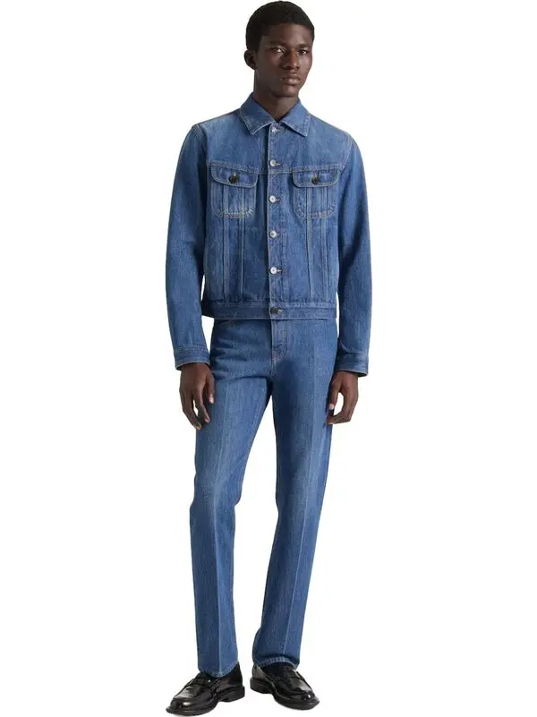 Givenchy Medium Shadow Washed Straight Jeans - Blue