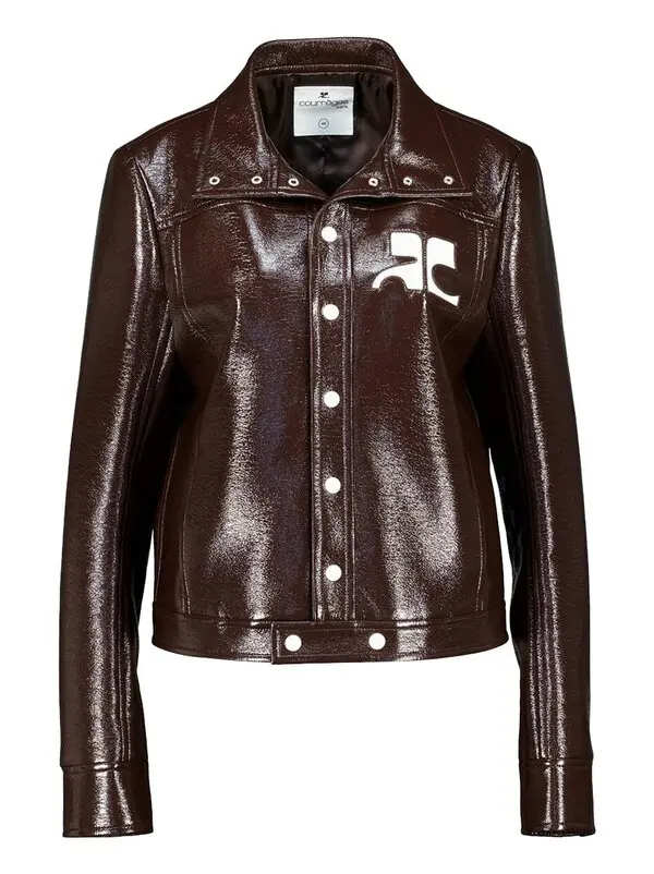 COURREGES Vinyl Reedition Jacket - Brown