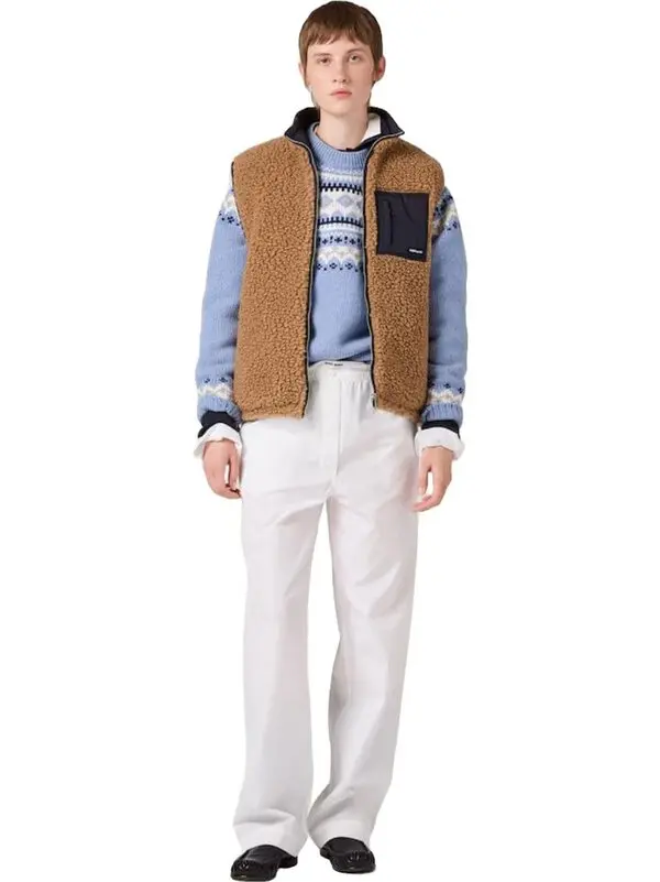 Miu Miu Teddy Down Vest - Brown