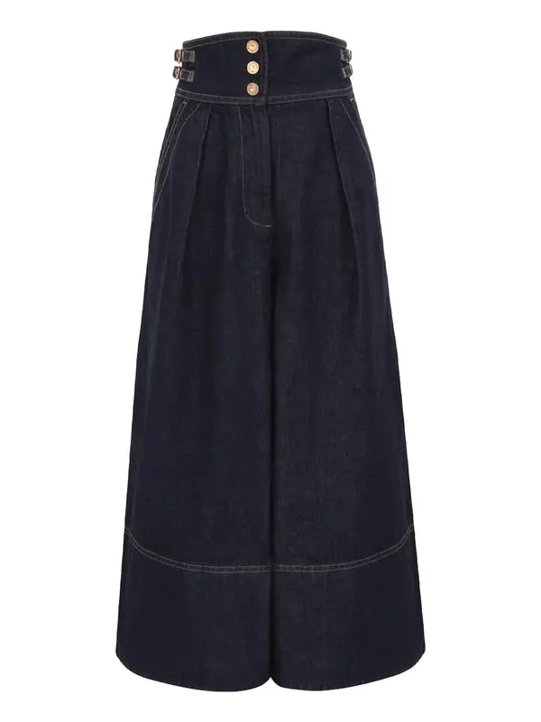 Zimmermann Night Sky Rebellion Denim Tailored Trousers - Blue