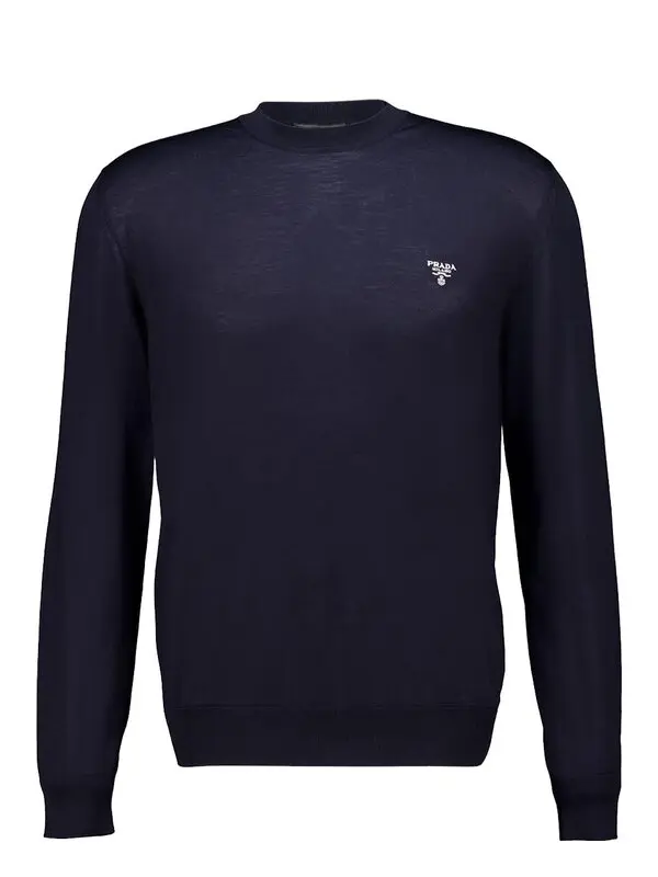 Prada Virgin Wool Crew-neck Sweater - Blue
