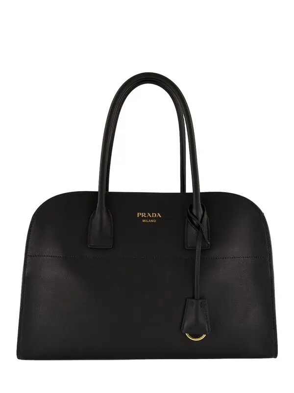 Prada Leather Tote Bag - Black