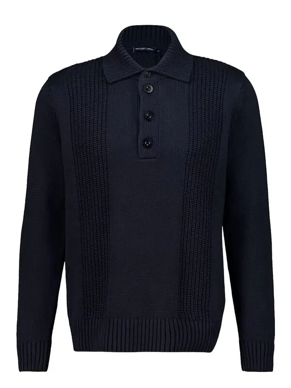 Frescobol Carioca Cotton-cashmere Polo Jumper - Blue