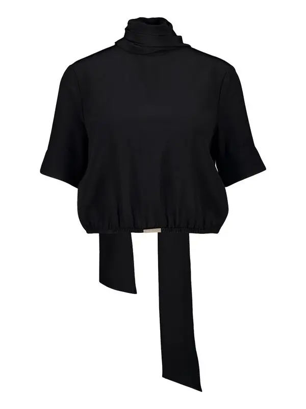Gucci Silk Short-sleeve Top - Black