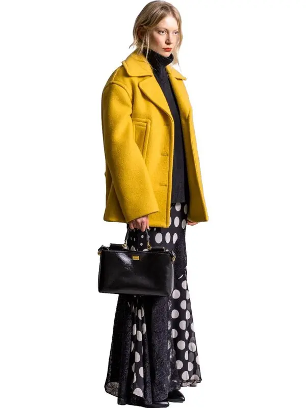 Gucci Wool Buttoned Coat - Yellow