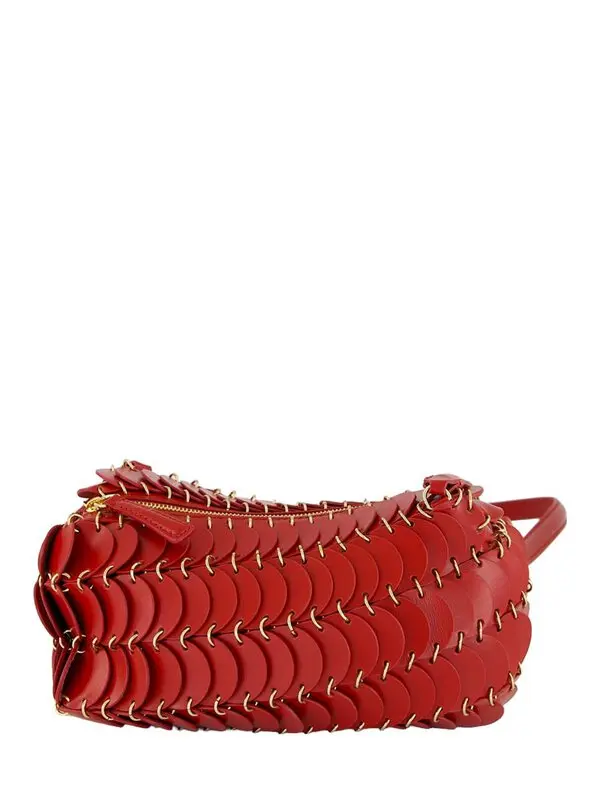 Rabanne Paco Crossbody Leather Bag - Red