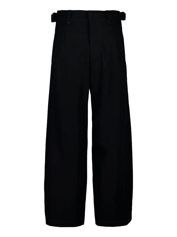 LEMAIRE Maxi Utility Wool Twill Pants - Black