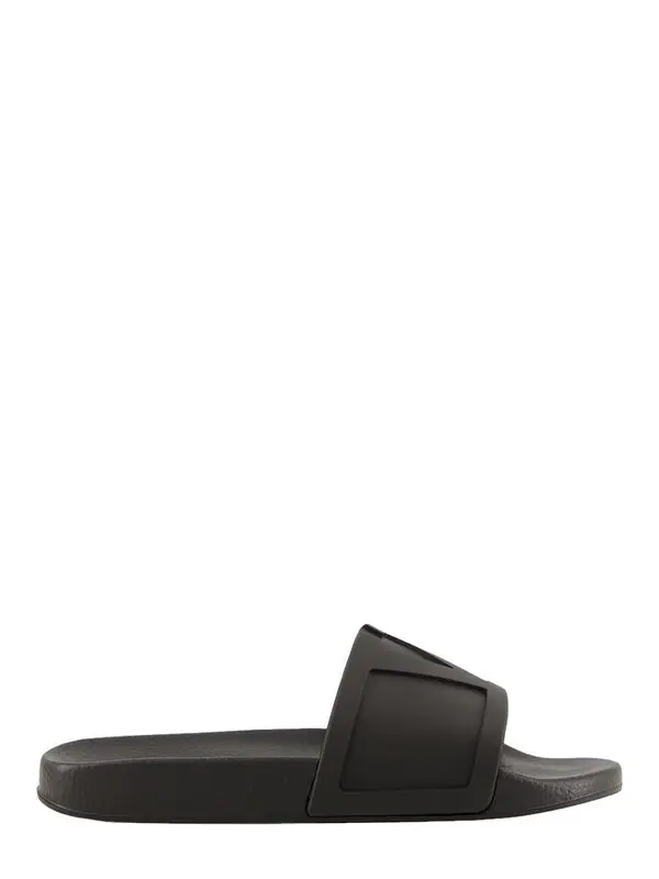 Valentino Garavani Vlogo Poolside Slides - Black