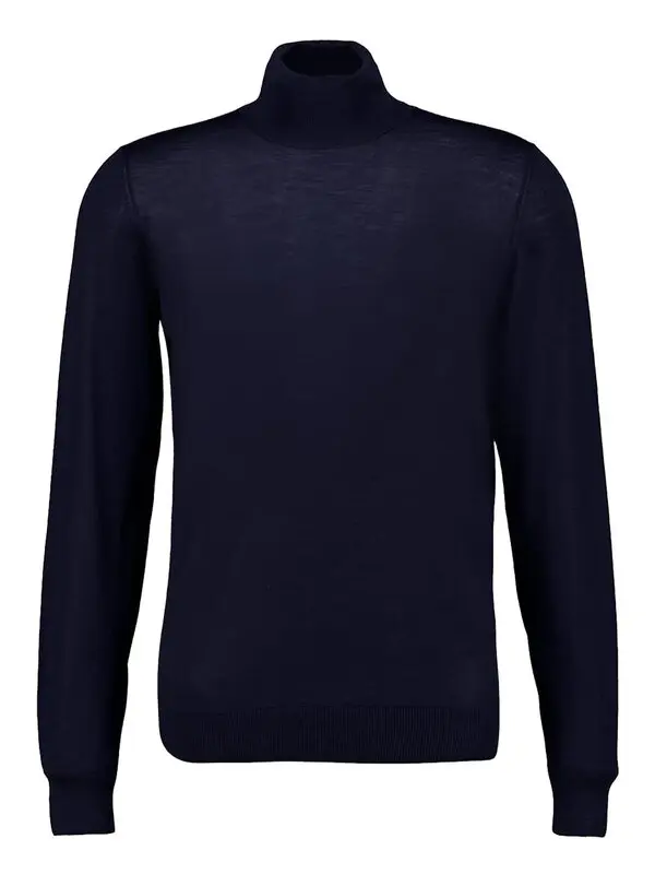 PIACENZA CASHMERE 1733 Virgin Wool High-neck Jumper - Blue