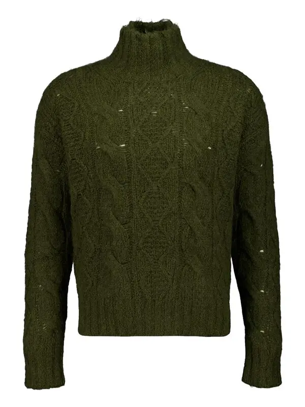 PIACENZA CASHMERE 1733 Alpaca Cashmere High-neck Jumper - Green