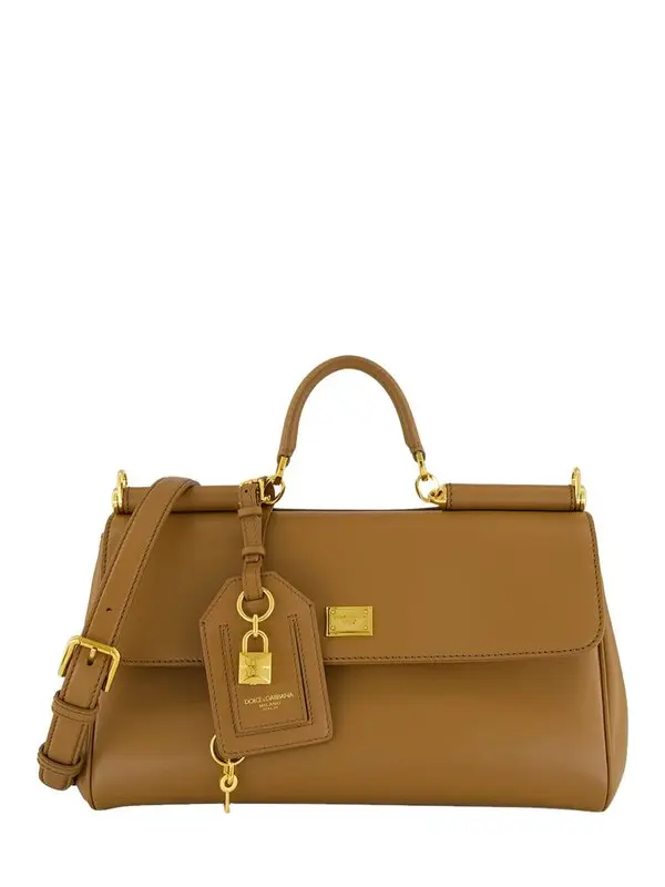 Dolce & Gabbana My Sicily Leather Handbag - Brown