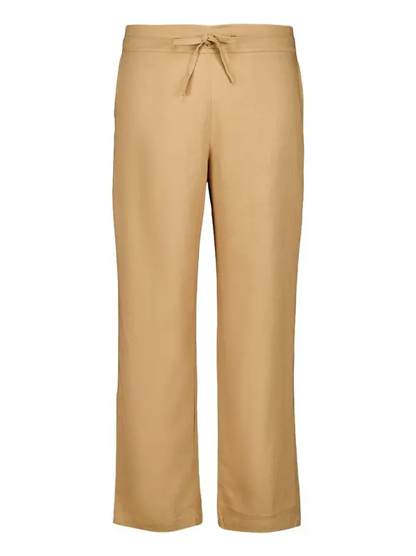 Spiritum Tulum Palmeta Linen Trousers - Beige