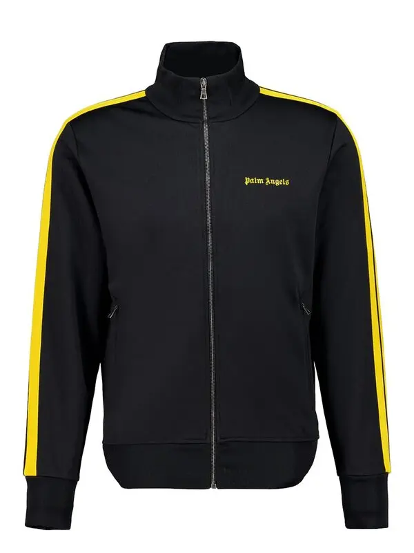 Palm Angels Track Jacket With Logo - Black