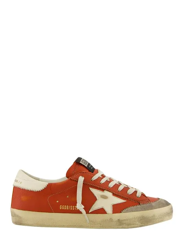 GOLDEN GOOSE Super Star Leather Sneakers - Orange