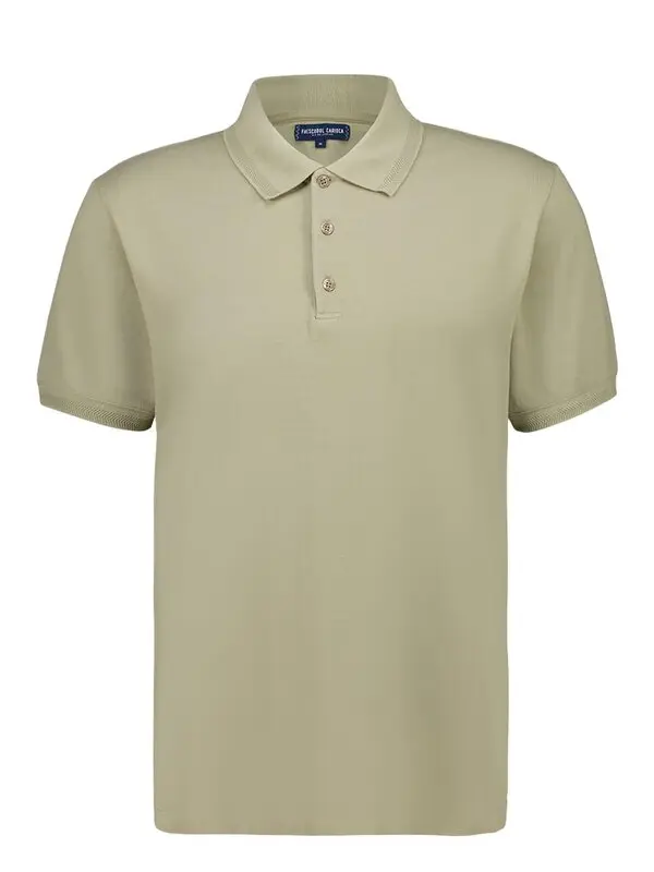 Frescobol Carioca Khaki Horacio Cotton Polo Shirt - Green