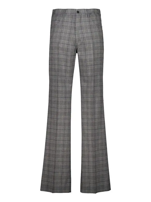 Amiri Check Boot Cut Pants - Grey