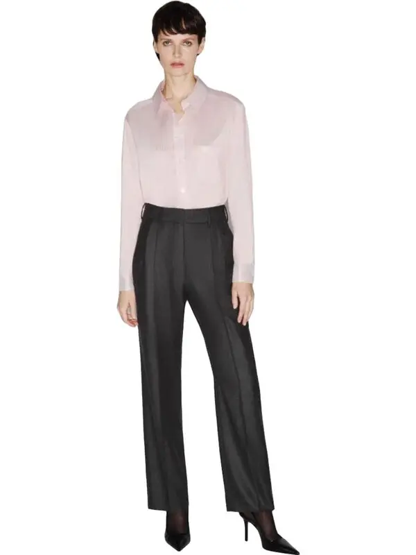 BLAZÉ MILANO Astoria Fox Pleated Pants - Grey