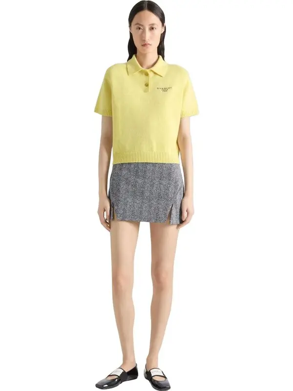 Givenchy Wool-cashmere Polo Top - Yellow
