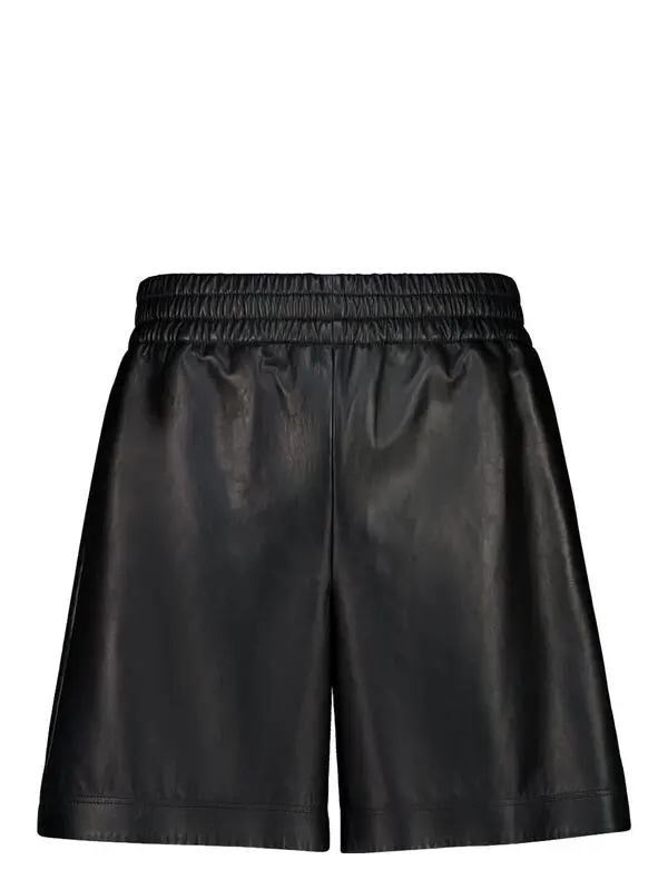 Gucci Bonded Leather Jersey Shorts - Black