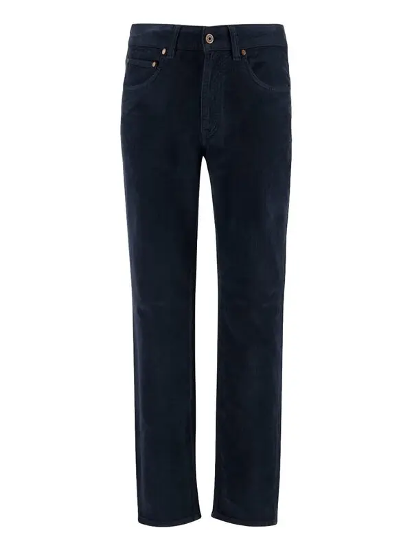 Boglioli Regular Fit Corduroy Trousers - Blue