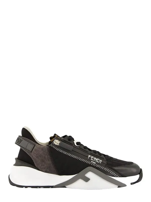 Fendi Black Flow Jacquard Trainers - Multicolour
