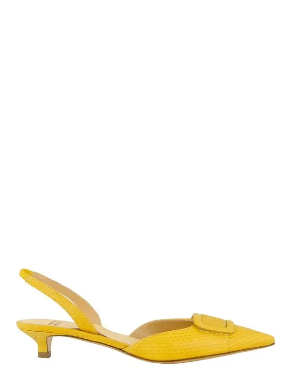 FRANCESCO RUSSO Honey Kitten Heels - Yellow
