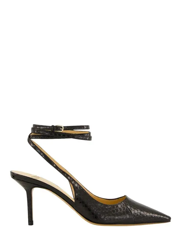 FRANCESCO RUSSO Watersnake Slingback Pumps - Black