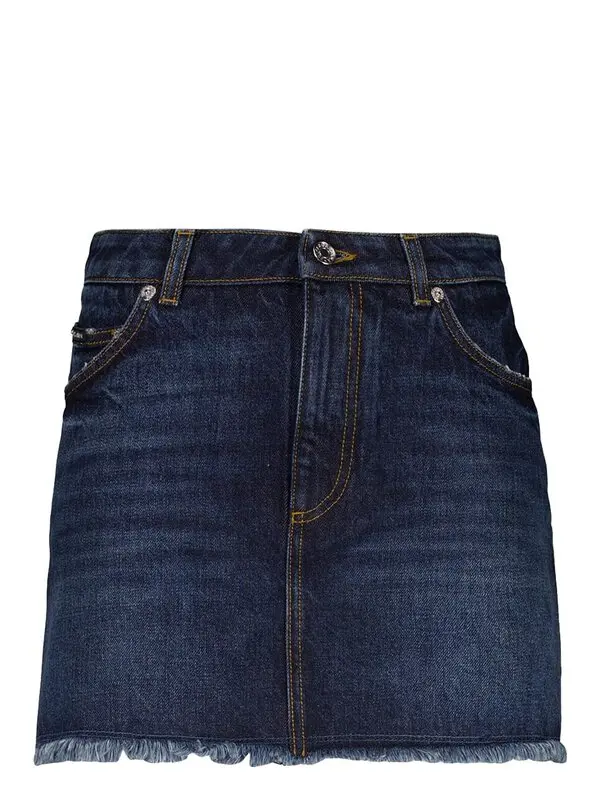 Dolce & Gabbana Dark Mini 5-pocket Denim Skirt - Blue