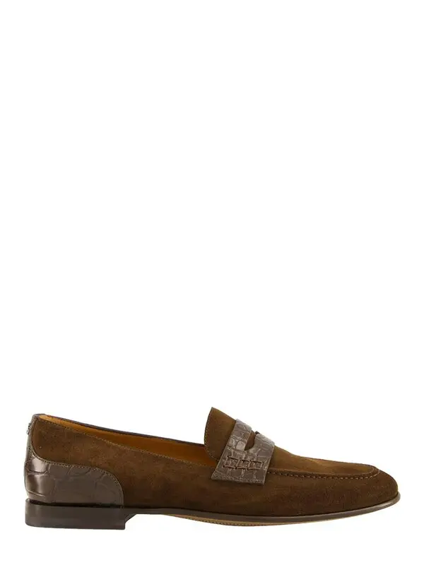 Dolce & Gabbana Calfskin And Alligator Loafers - Brown