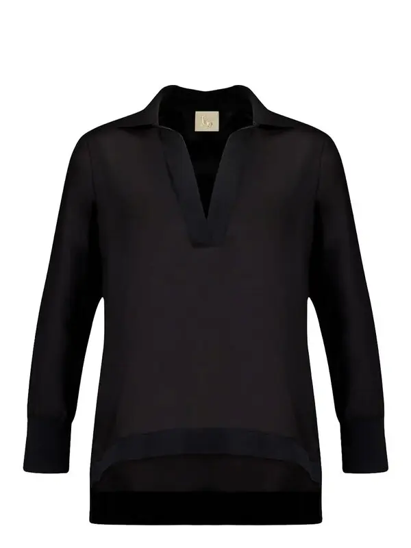 PAULA Diane V-neck Top - Black