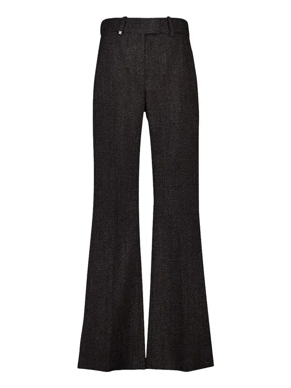 COURREGES Tailored Baggy Wool Trousers - Black