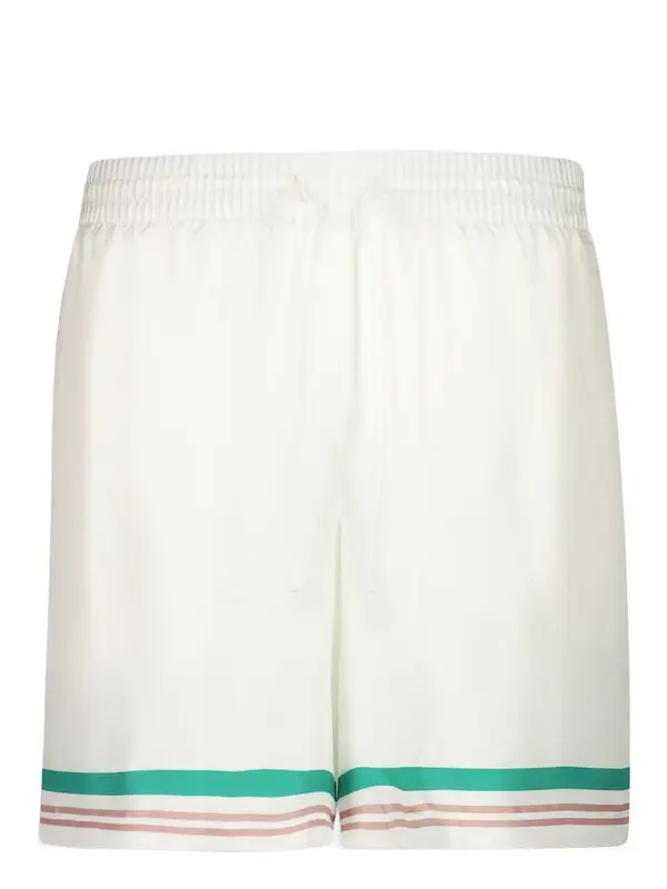 Casablanca Casa Way Silk Shorts - White