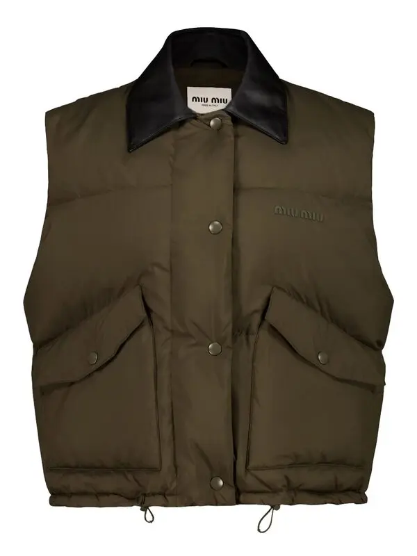Miu Miu Recycled Polyester Gilet - Green