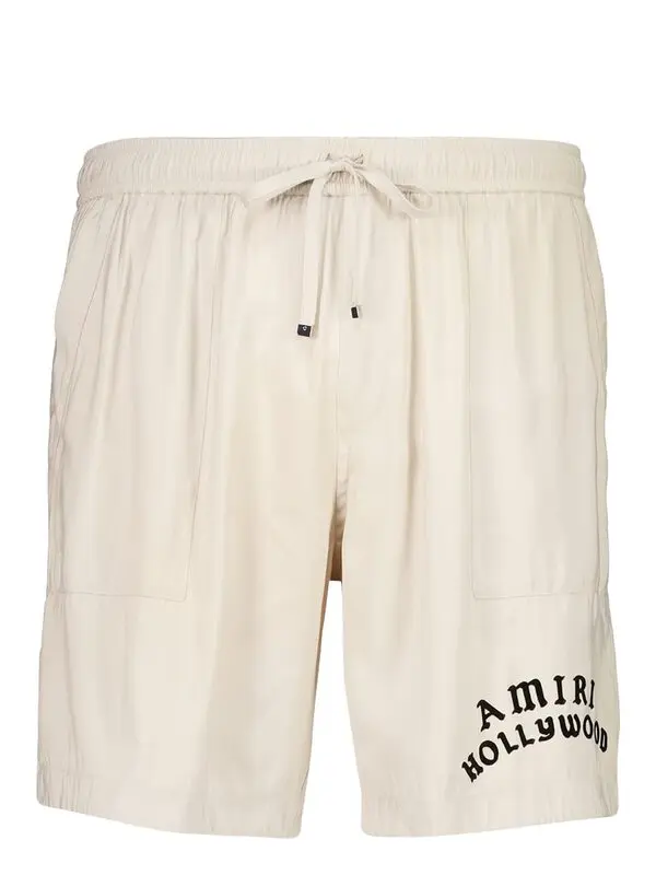 Amiri Hollywood Silk Shorts - Cream