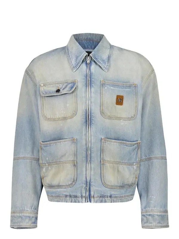 Amiri Antique Indigo Denim Work Jacket - Blue