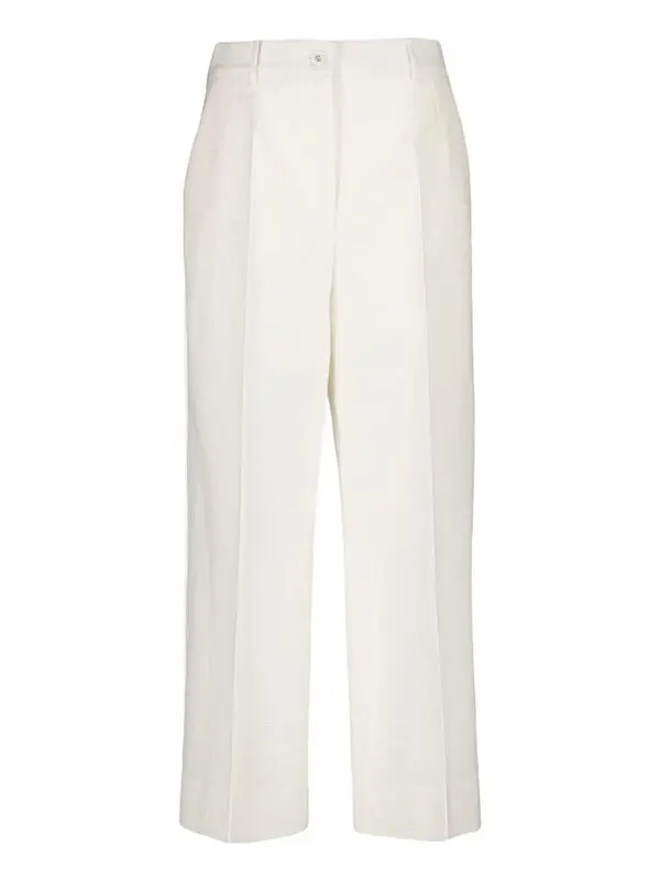 Dolce & Gabbana Cotton Viscose Culotte Trousers - White