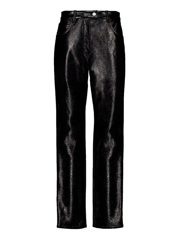 COURREGES Reedition Vinyl 5-pocket Pants - Black
